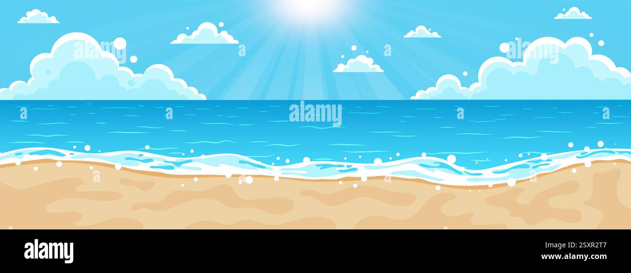 Sunny coastal Stock Vector Images - Alamy