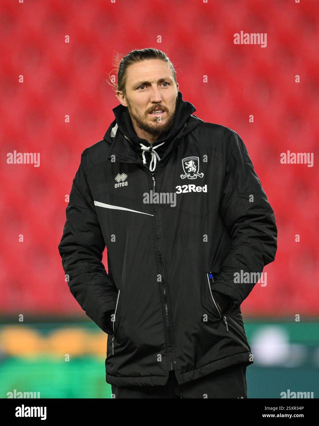 Luke Ayling of Middlesbrough arrives ahead of the Sky Bet Championship ...