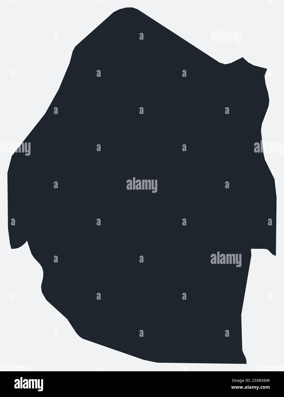 ESwatini map. Just a simple border map. Shape of the country. Flat ...