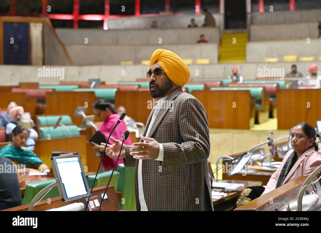 Chandigarh, India. 25th Feb, 2025. CHANDIGARH, INDIA - FEBRUARY 25: Chief Minister Bhagwant ...