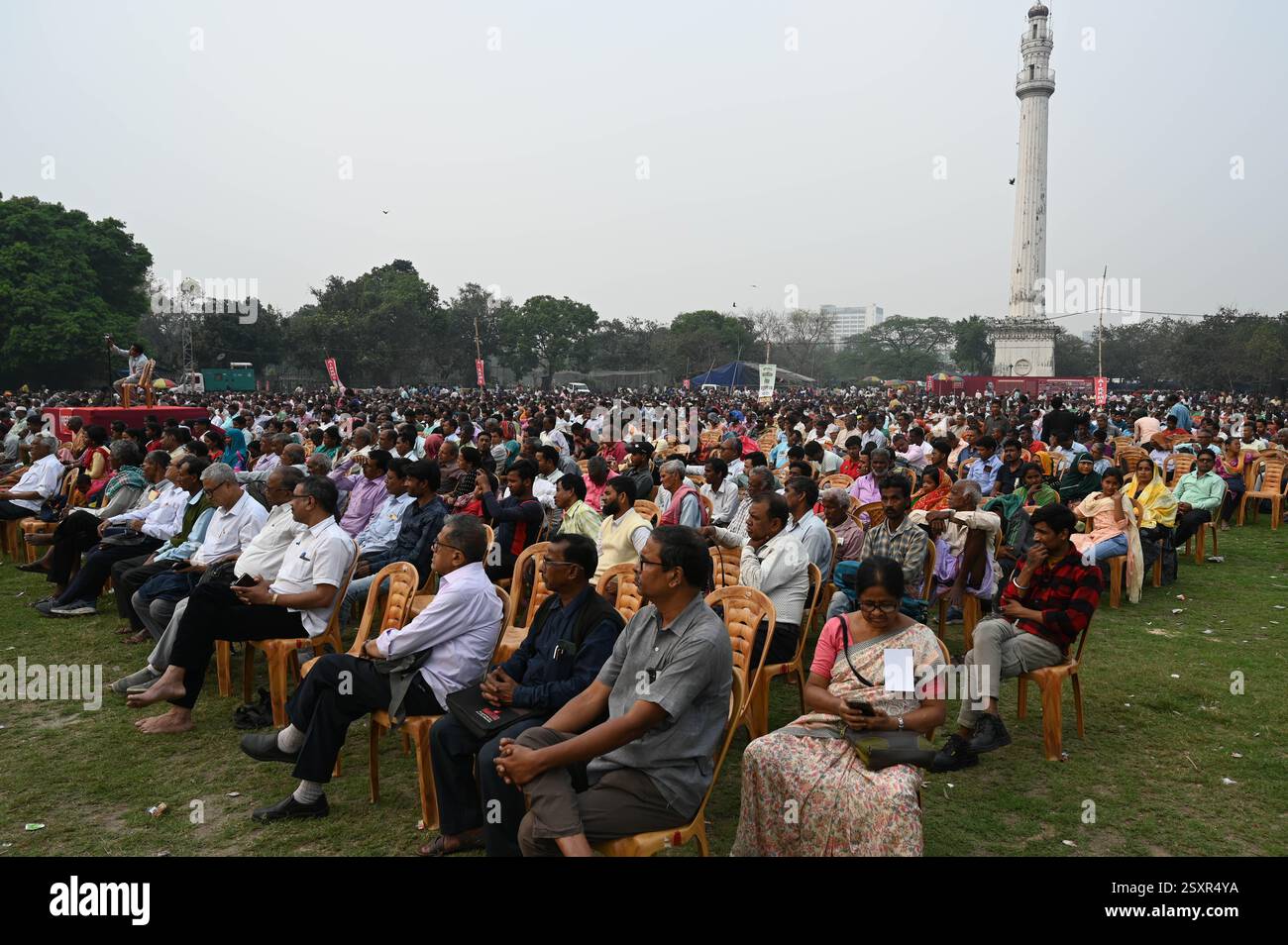 KOLKATA, INDIA - FEBRUARY 25: Members of All India Kisan Khet Mazdoor ...