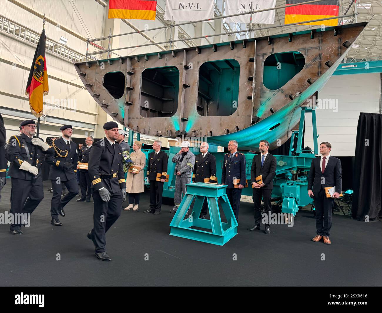 Wolgast, Germany. 25th Feb, 2025. Keel laying of the first fleet ...