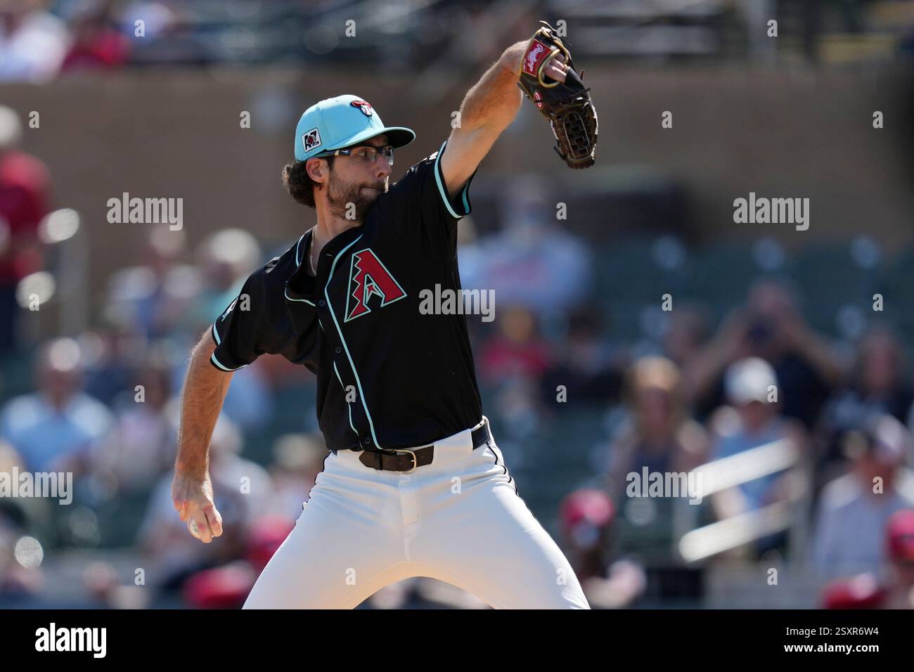Arizona Diamondbacks pitcher Zac Gallen throws against the Cleveland ...