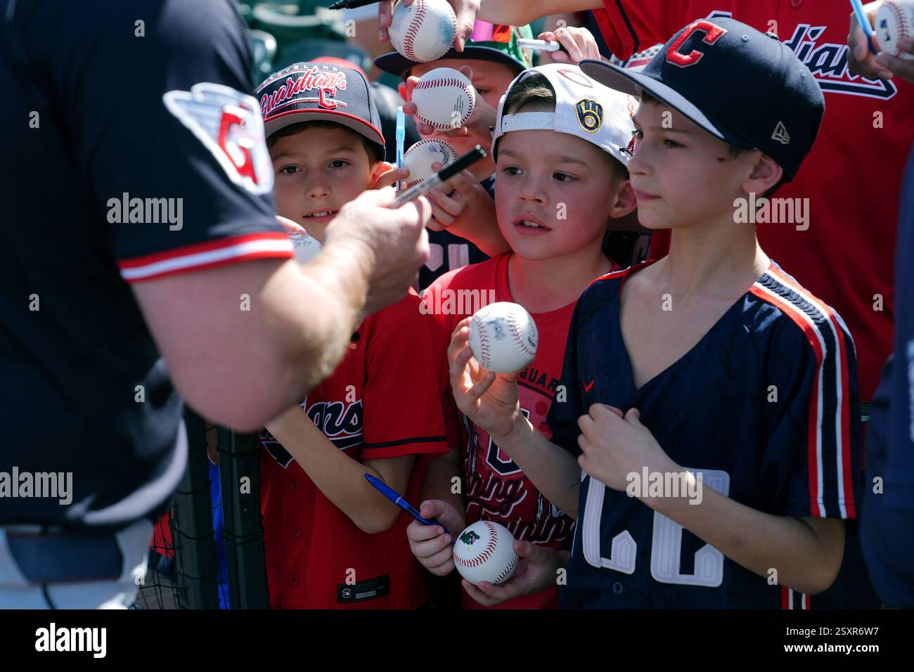 Cleveland Guardians fans get an autograph from Guardians manager ...