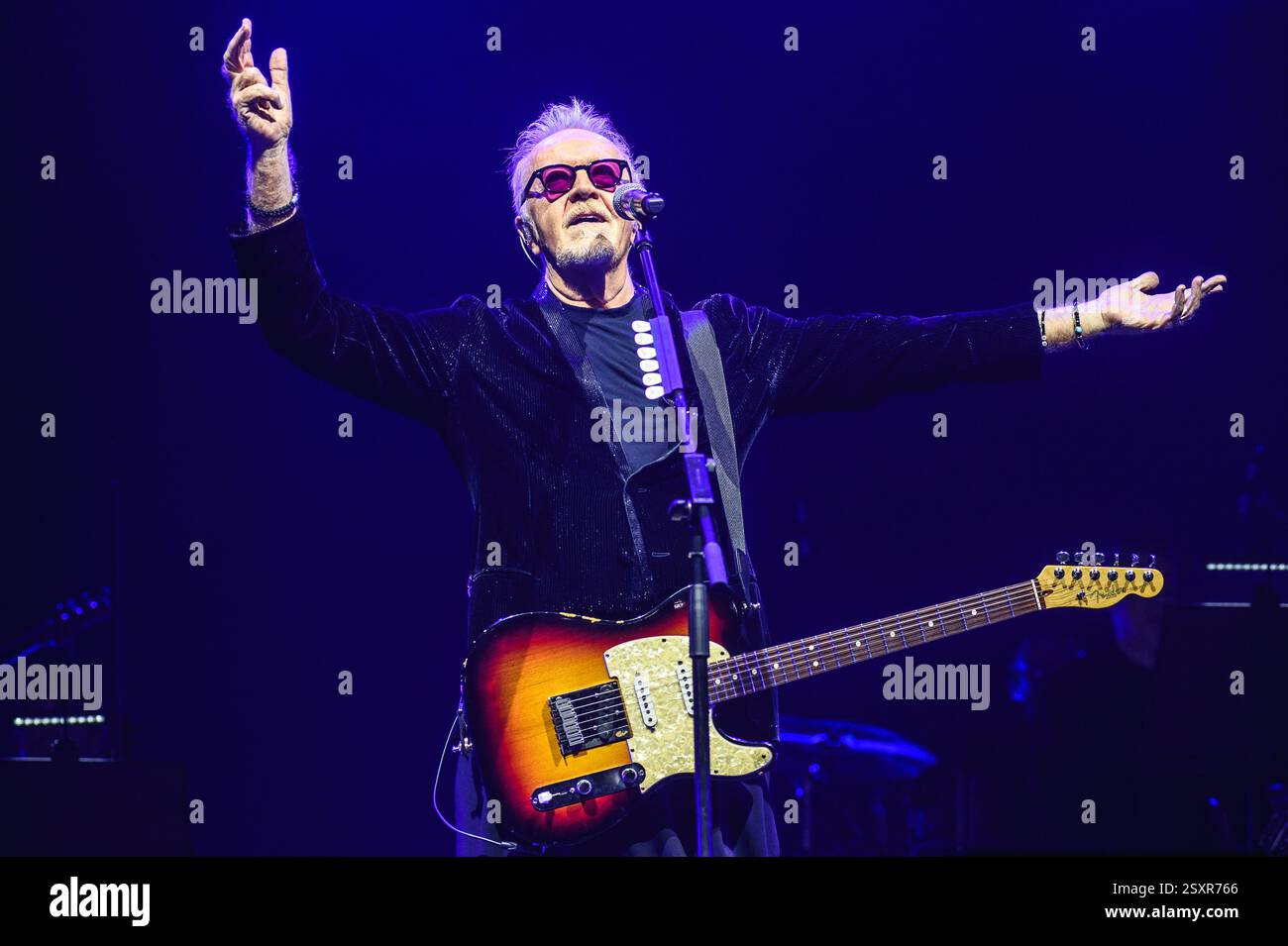 The italian singer Umberto Tozzi plays live in Forest National Brussels ...