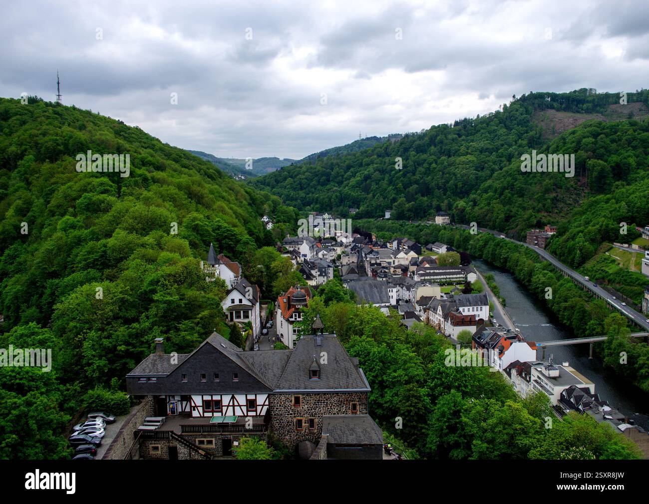City of Altena in Germany aerial view. Beautiful nature in Germany ...
