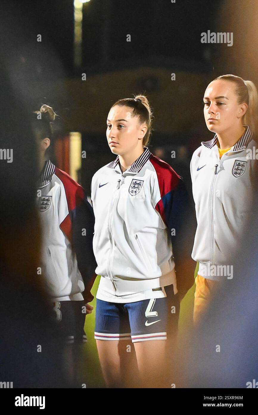 Ella Morris (2 England) during national anthem during the National Team ...