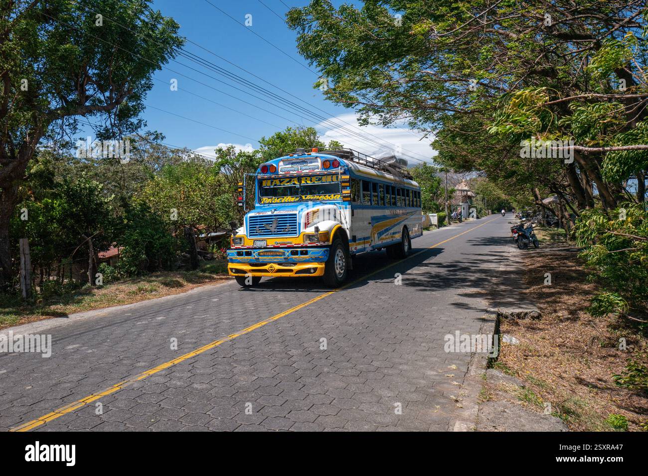 Traditional Chicken Bus on Ometepe Island in Nicaragua Stock Photo - Alamy