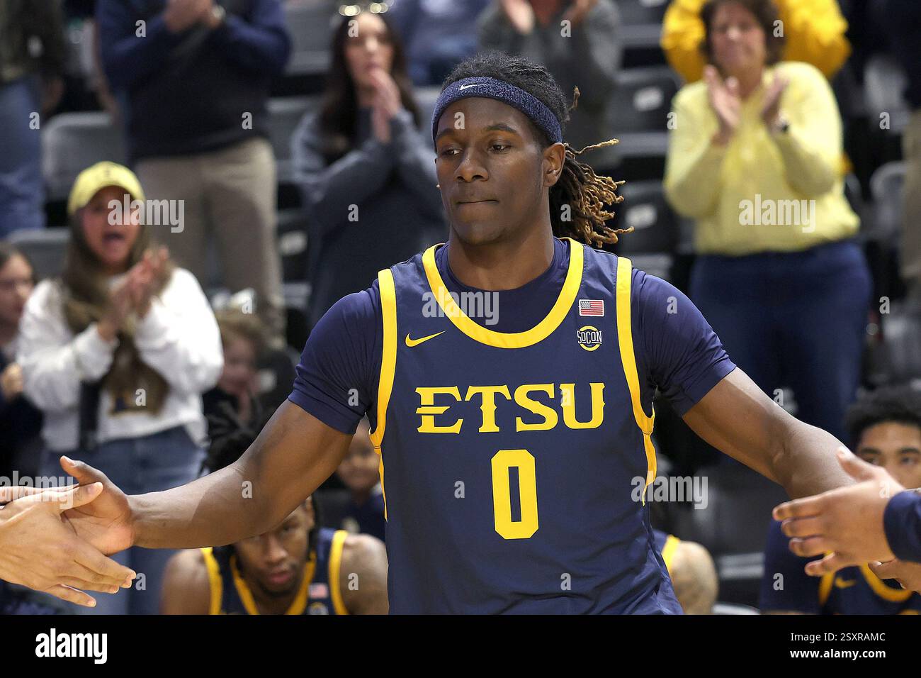SPARTANBURG, SC - FEBRUARY 22: East Tennessee State Buccaneers forward ...