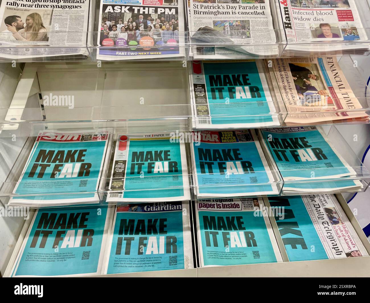 UK newspapers blanket their covers to protest loss of AI protections ...