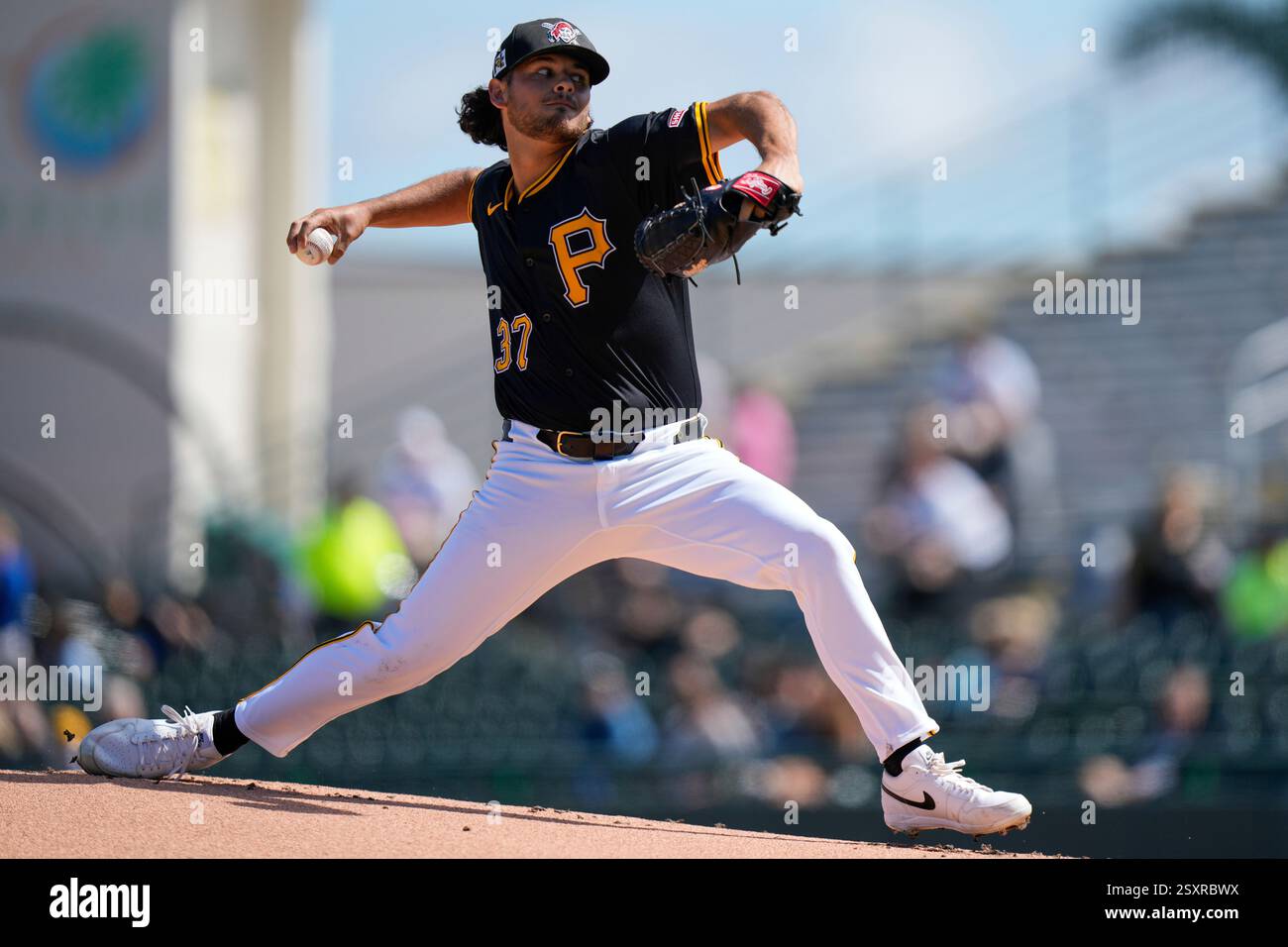 Pittsburgh Pirates starting pitcher Jared Jones (37) delivers during ...