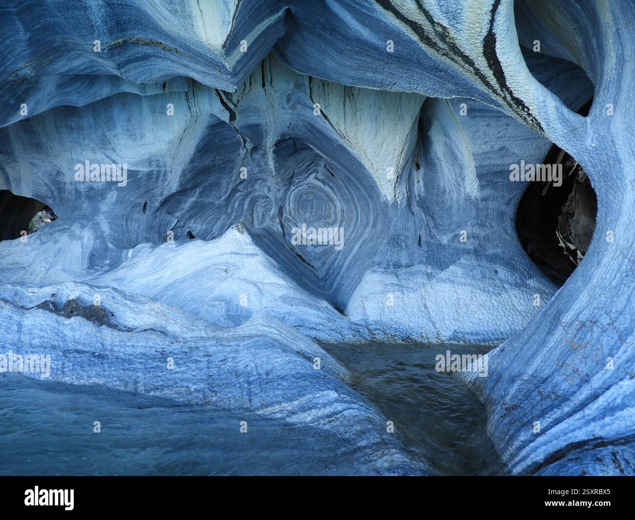 Abstract. Marble rock formation in Lake General Carrera. Perfection of ...