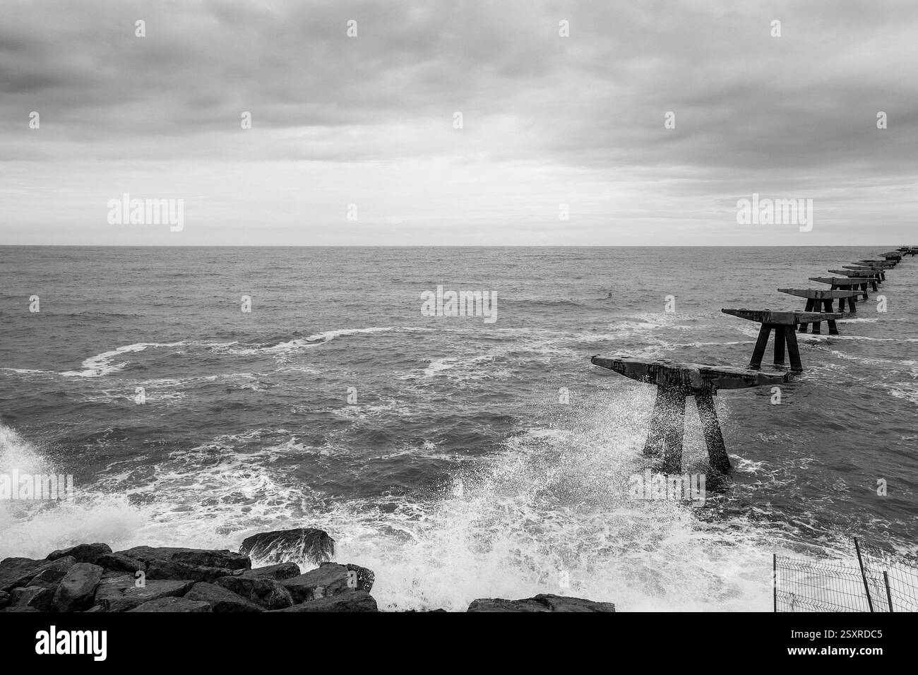 Old stone dock Black and White Stock Photos & Images - Alamy