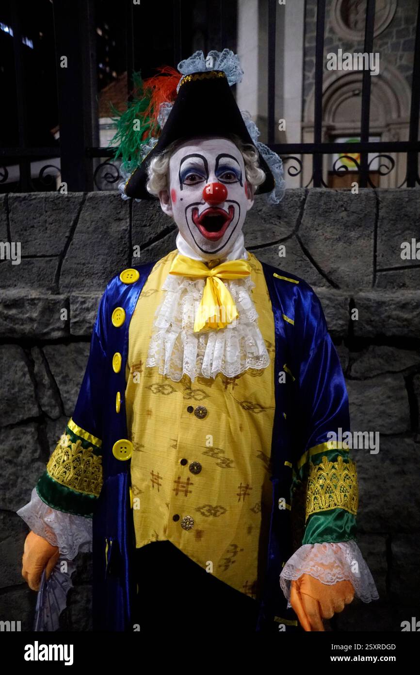 Revelers have fun at the pre-carnival street party in Sao Paulo, Brazil, on February 25, 2025 ...