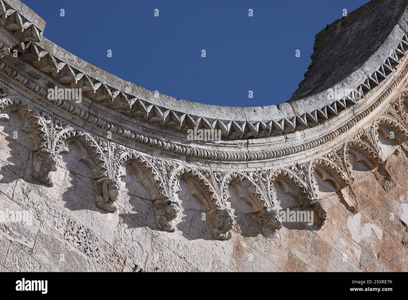 Detail of the gable of the facade of Ostuni cathedral showing the ...