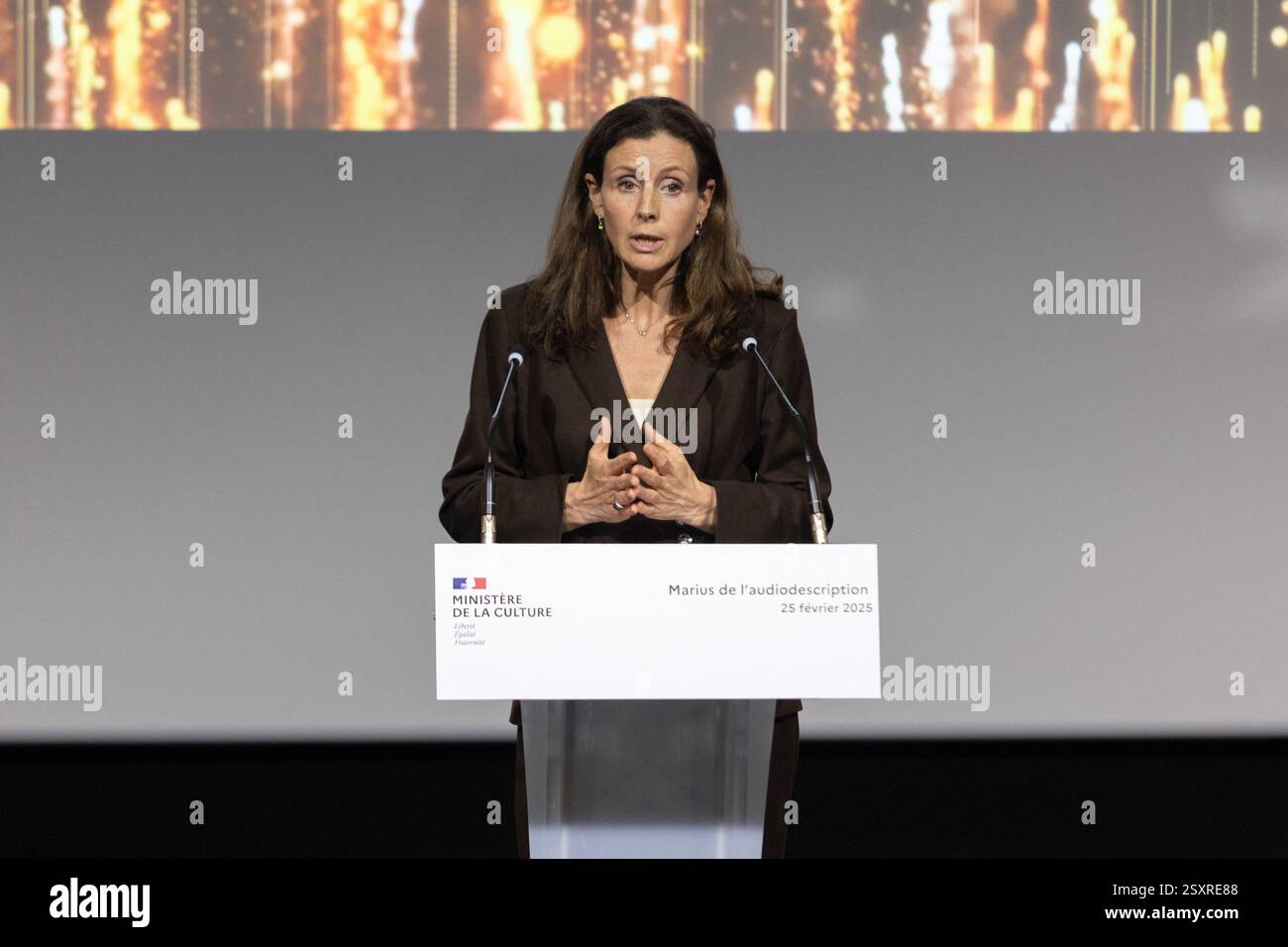 Paris, France. 25th Feb, 2025. Charlotte Parmentier-Lecocq, Minister ...