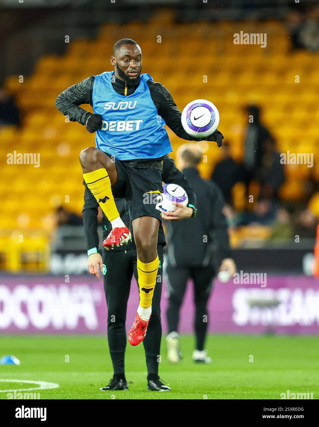 #24, Toti Gomes of Wolves at warm up during the Premier League match ...