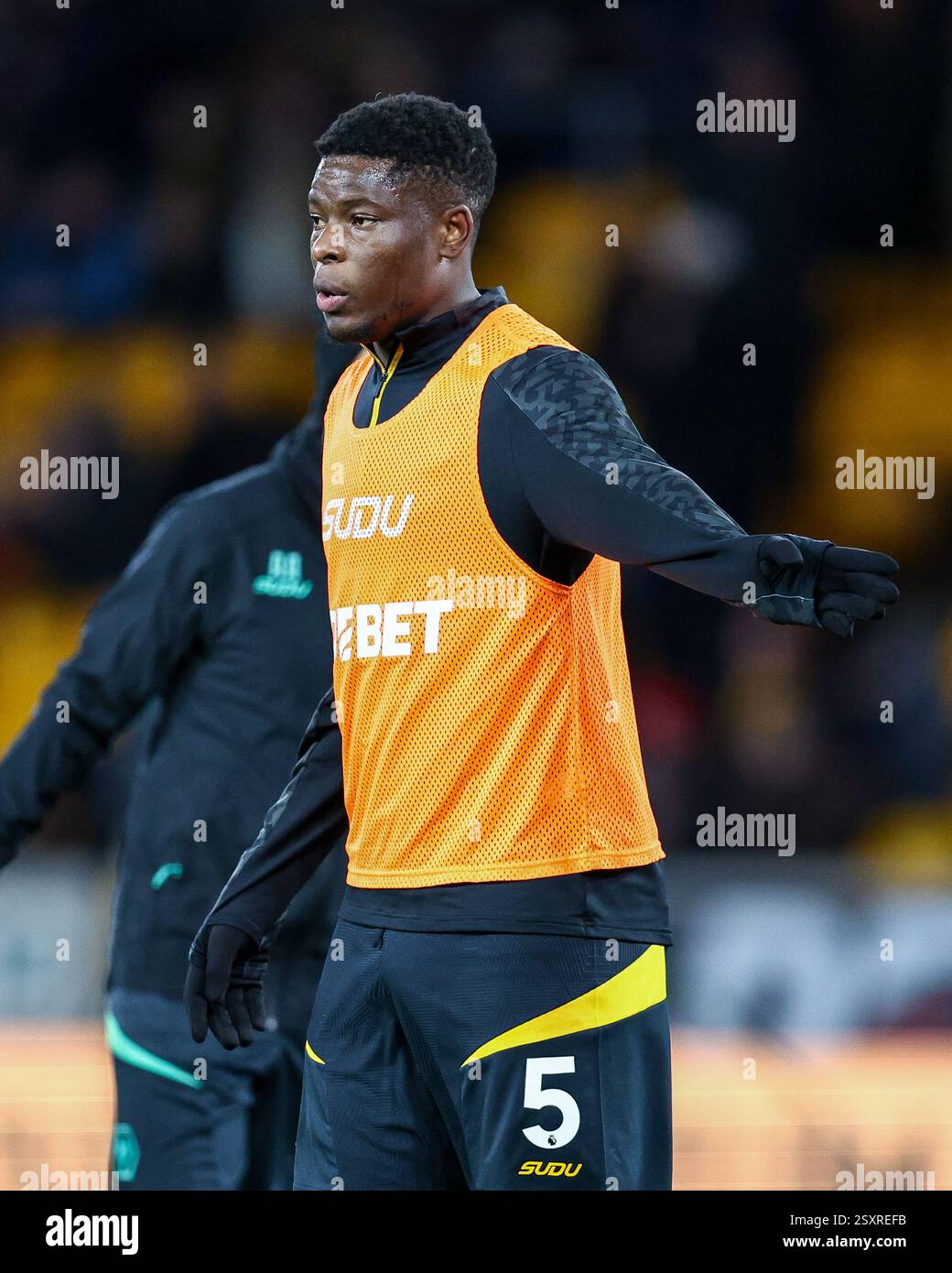 #5, Marshall Munetsi of Wolves at warm up during the Premier League ...
