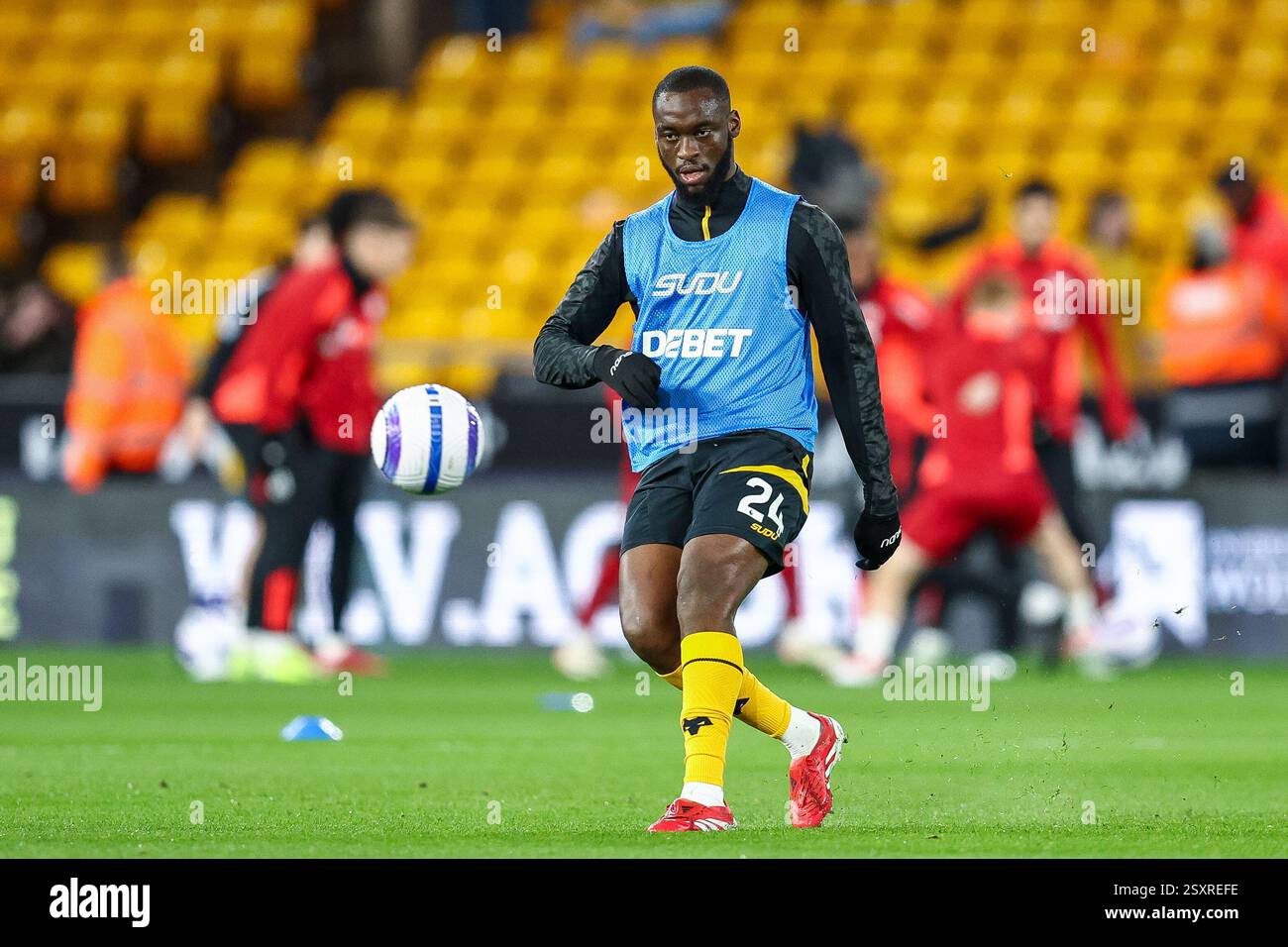 #24, Toti Gomes of Wolves at warm up during the Premier League match ...