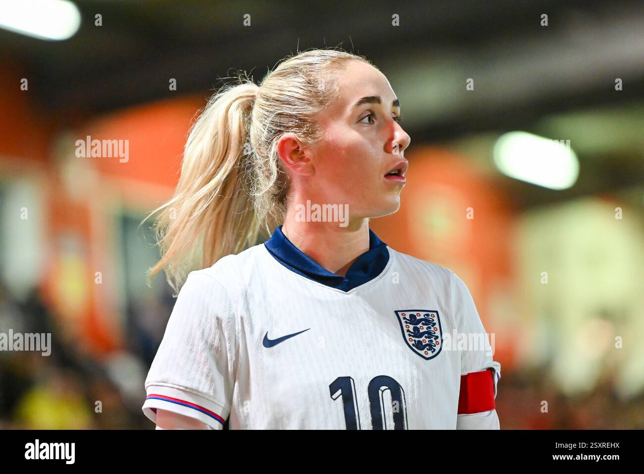 Missy Bo Kearns (10 England) looks on during the National Team Friendly ...