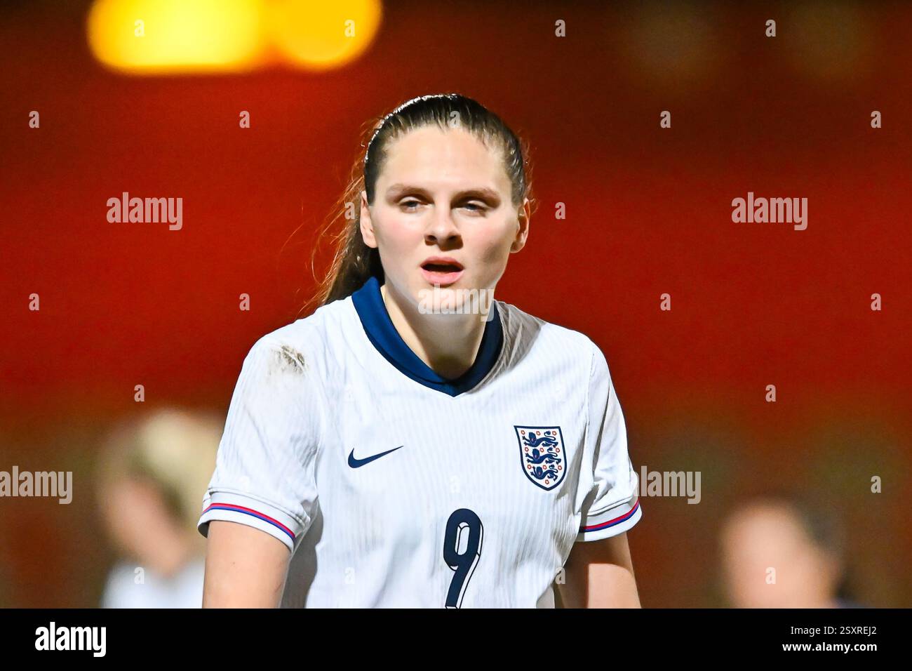 Isobel Goodwin (9 England) looks on during the National Team Friendly ...