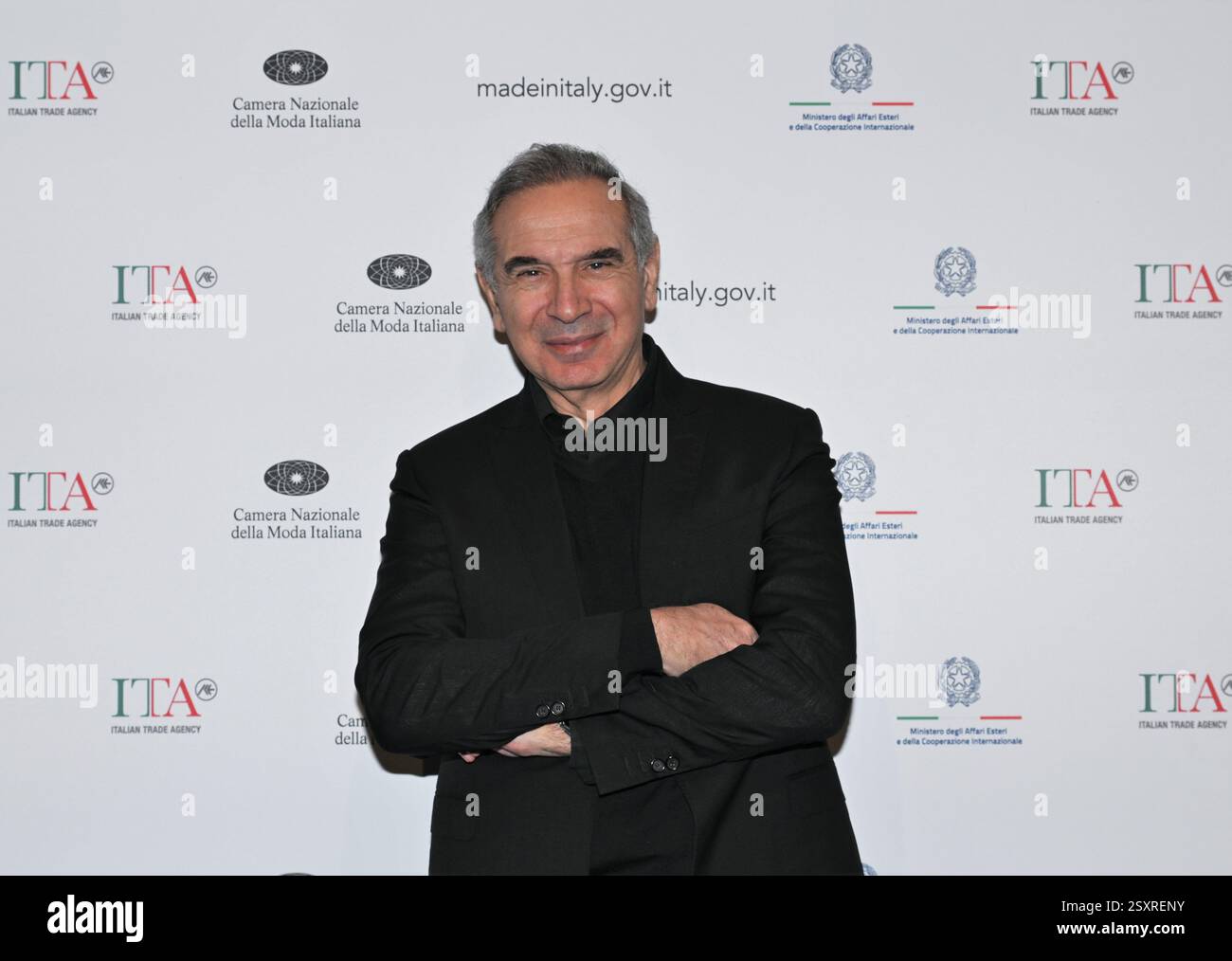 Milan, . 25th Feb, 2024. Milan, Italy FASHION HUB inauguration at MFW In the photo: Carlo Capasa ...