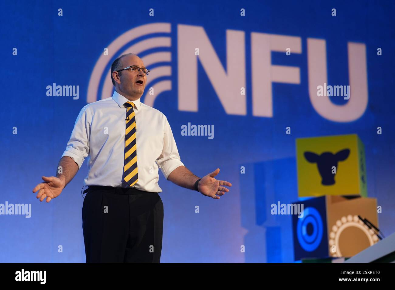 National Farmers Union (NFU) president Tom Bradshaw delivers his ...
