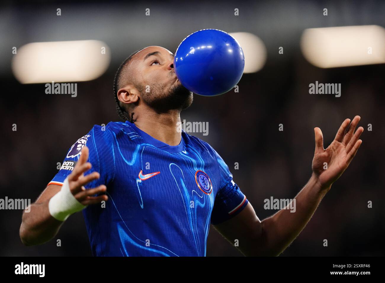 Chelsea's Christopher Nkunku celebrates scoring their side's first goal ...