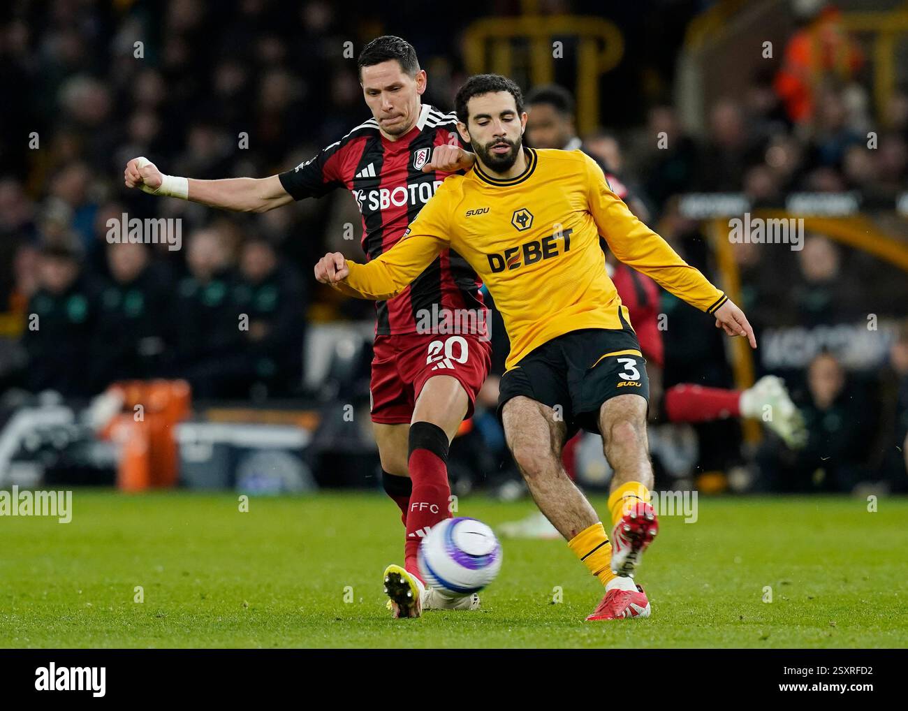 Wolverhampton, England, 25th February 2025. Sasa Lukic of Fulham ...