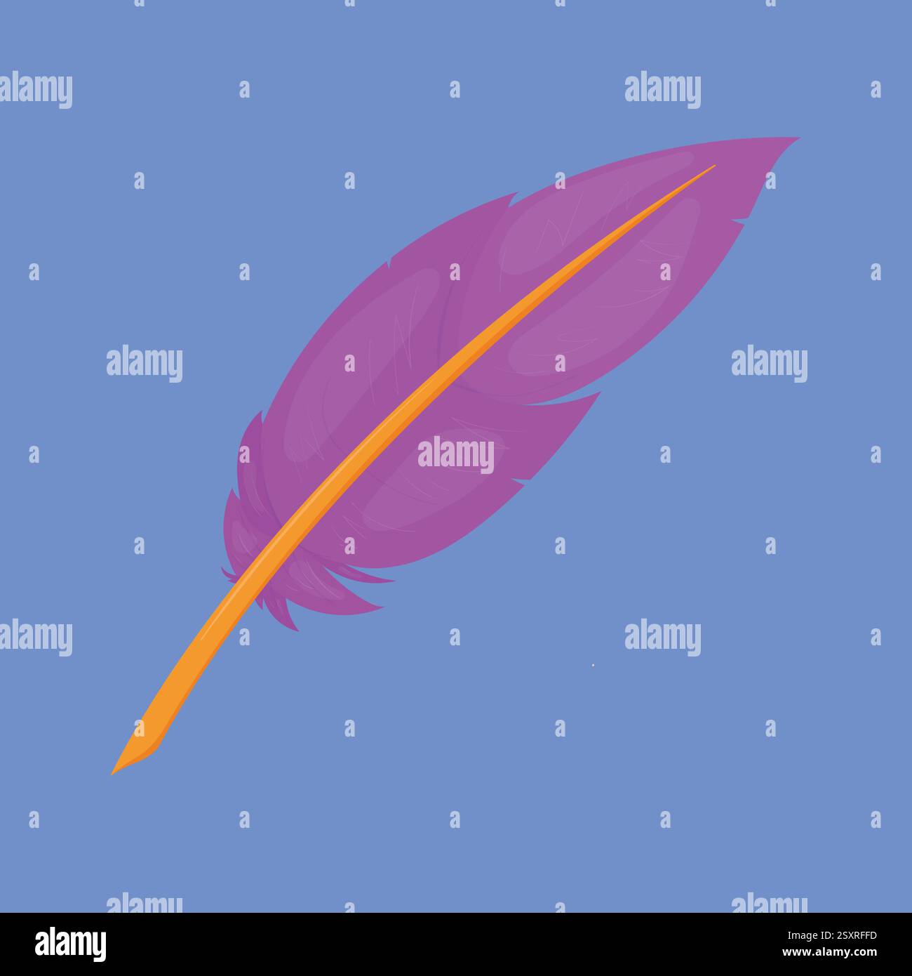 Quill feather pen Illustration Vector. Quill icon vector. feather pen ...