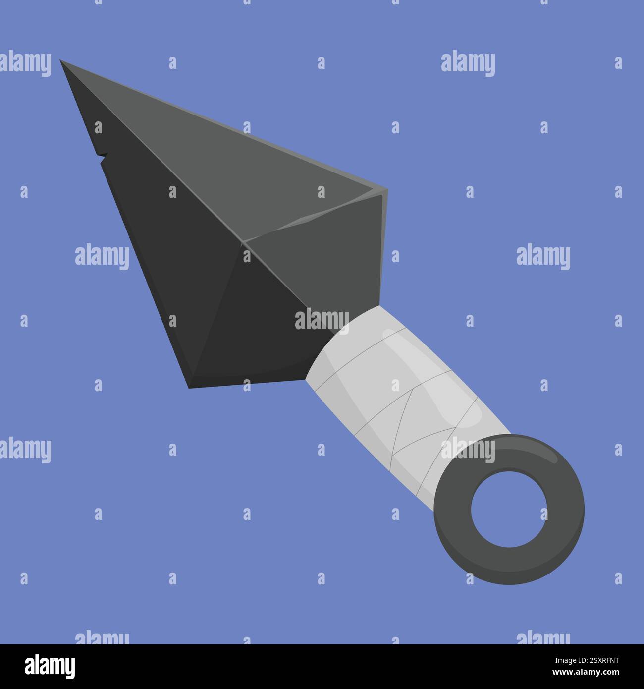 Ninja Kunai Weapon vector Illustration. ninja kunai cartoon icon. ninja ...