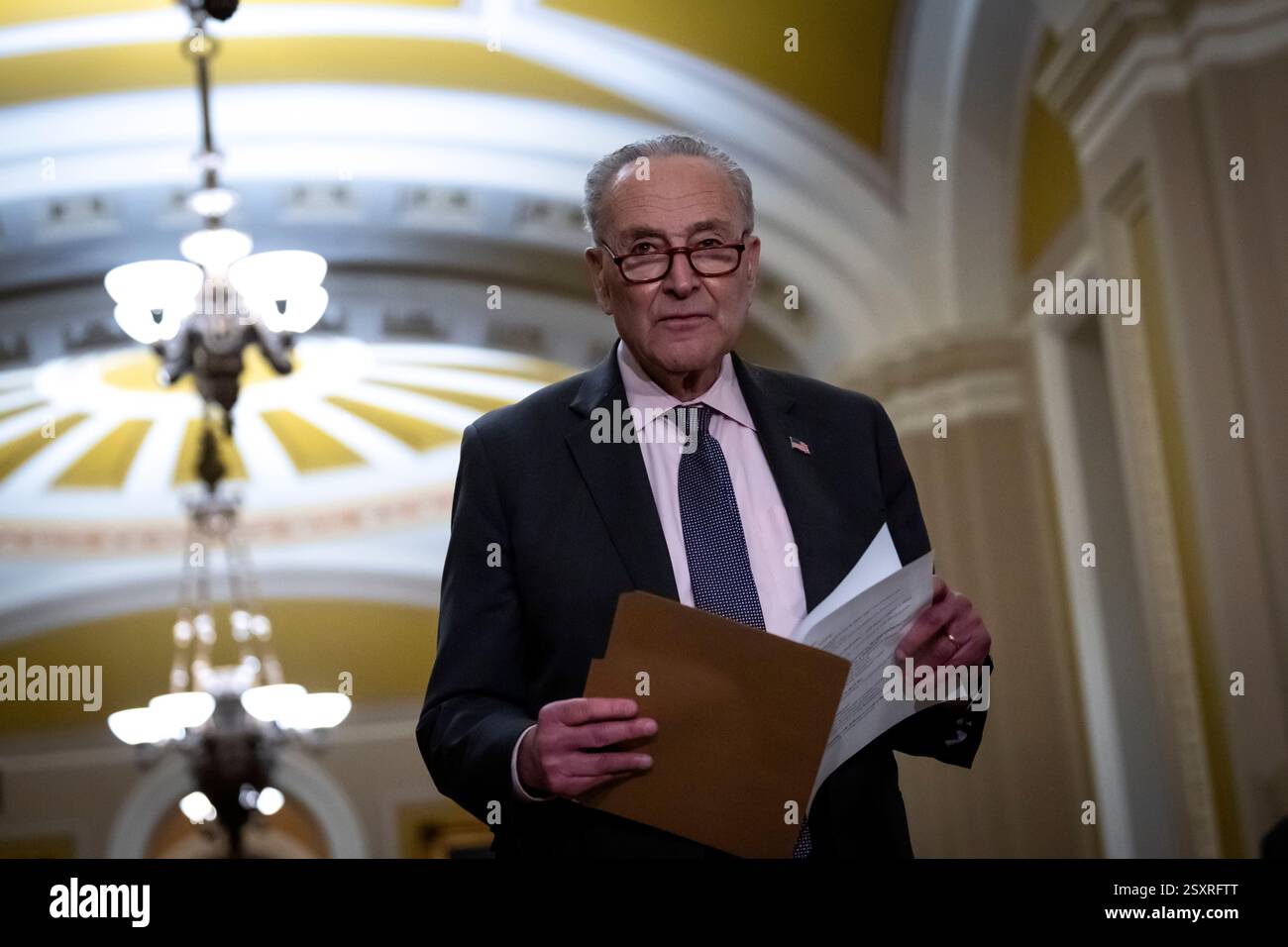 Sen. Chuck Schumer, D-N.Y., listens as Sen. Patty Murray, D-Wash ...