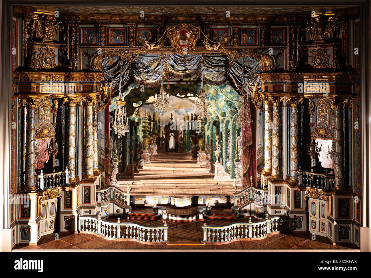 Miniature stage of the Monnaie Royal opera at the Ateliers de la ...