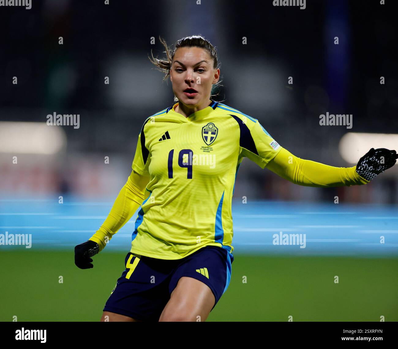 SToK Cae Ras, Wrexham, UK. 25th Feb, 2025. UEFA Womens Nations League ...