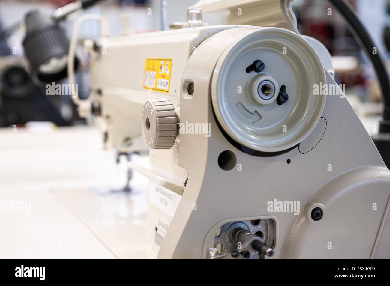 Sewing machine in taylor workshop, Brussels city center, Belgium, FEB ...