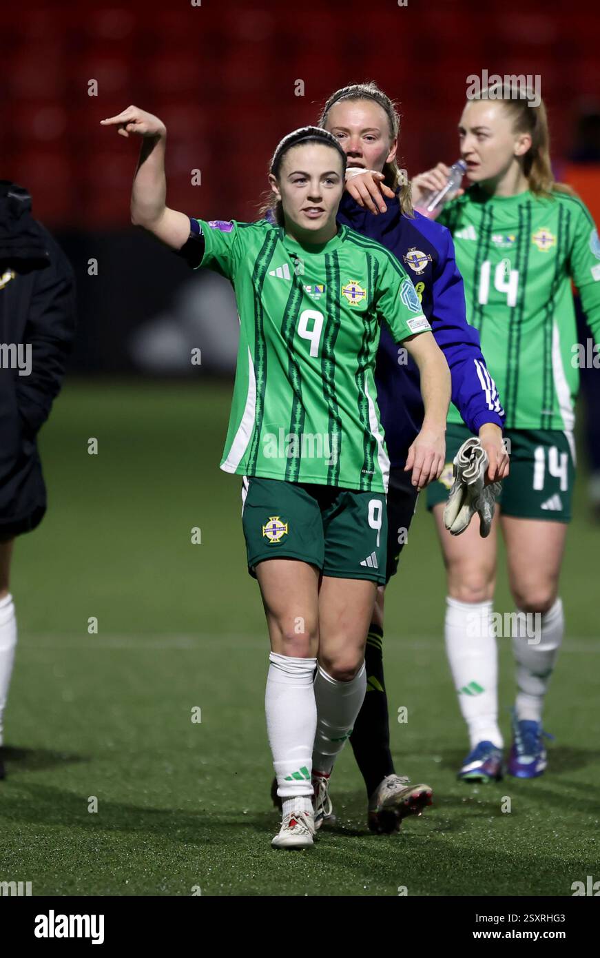 Northern Ireland's Simone Magill celebrates at the final whistle after ...