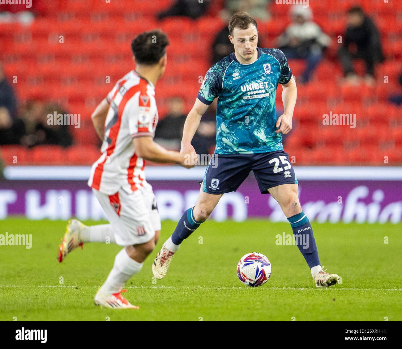 25th February 2025; Bet365 Stadium, Stoke, Staffordshire, England; EFL ...