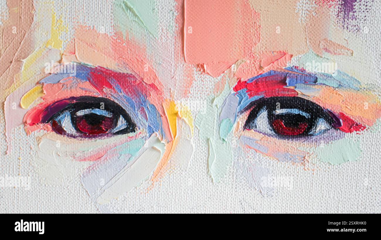 Vivid portrayal of expressive eyes capturing emotion with vibrant ...