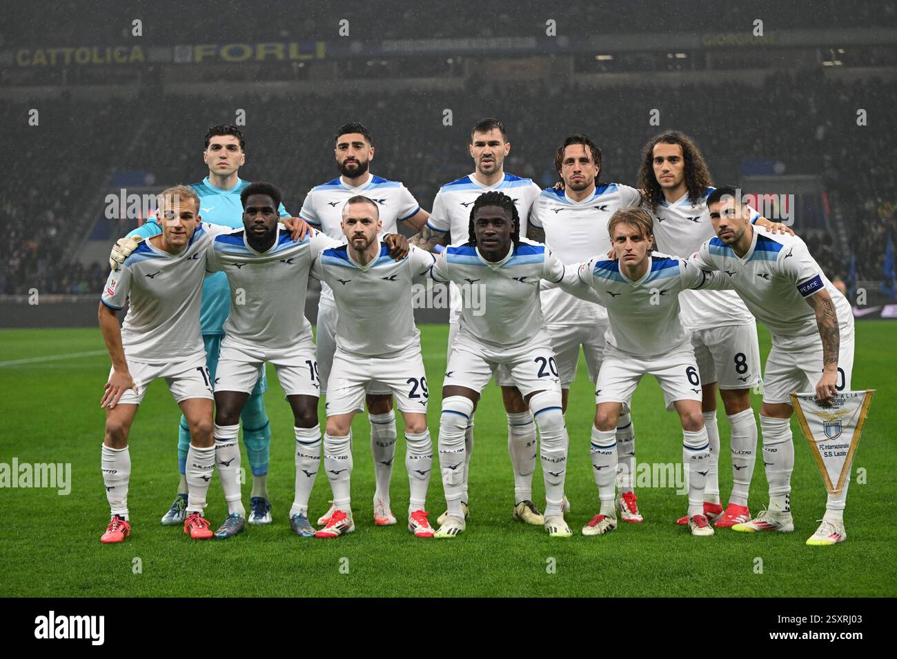 Lineup of SS Lazio in action during the Coppa Italia round of quarter ...