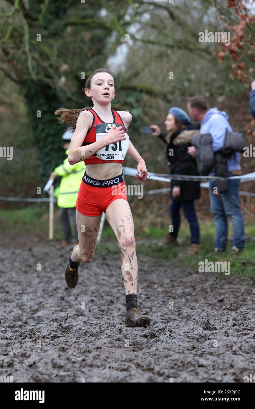 Skye Widdows (2nd), Brighton & Hove AC in the U13 Girl's Race at the ...