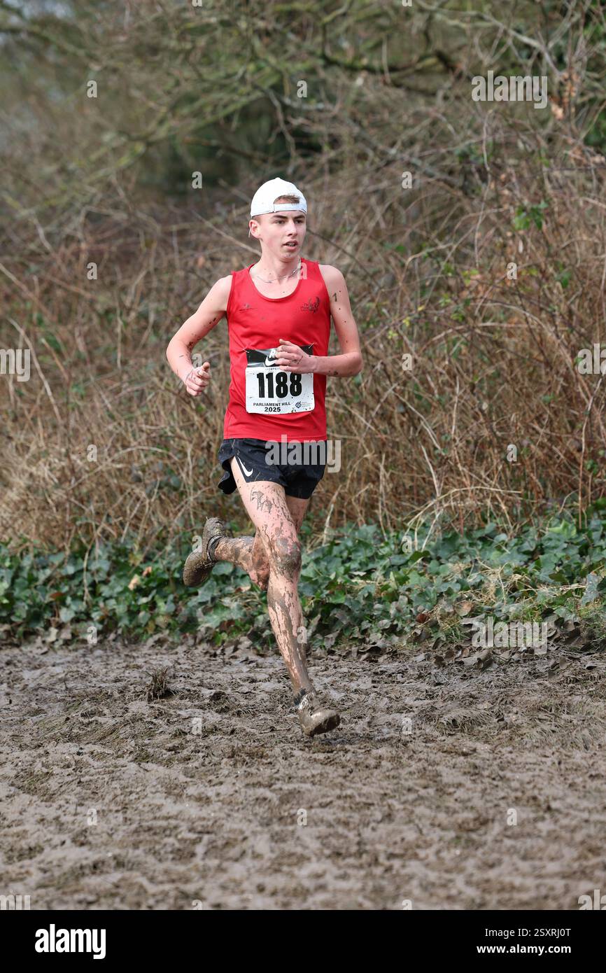 Luke Dunham, Herts Phoenix AC in the U17 Men's Race at the English ...
