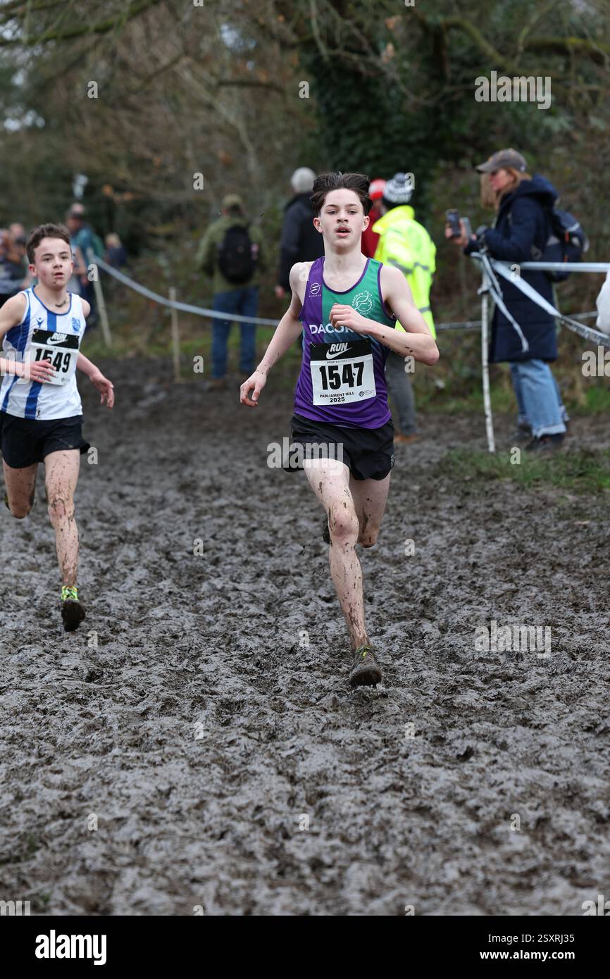 James-Dean Docherty (2nd), Dacorum Athletics Club in the U13 Boy's Race ...
