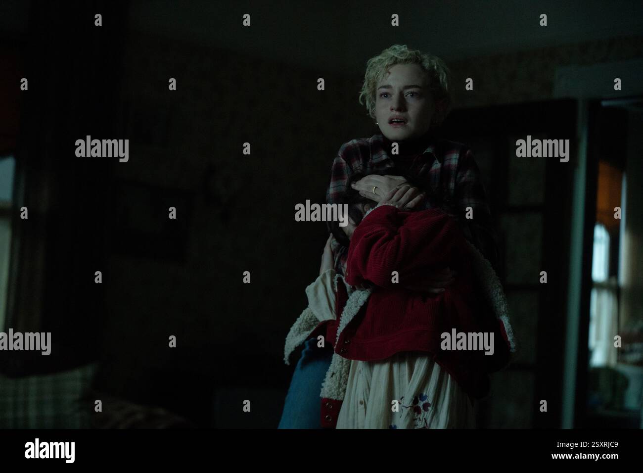 Wolf Man (2025)Julia Garner as Charlotte Lovell Matilda Firth as Ginger ...