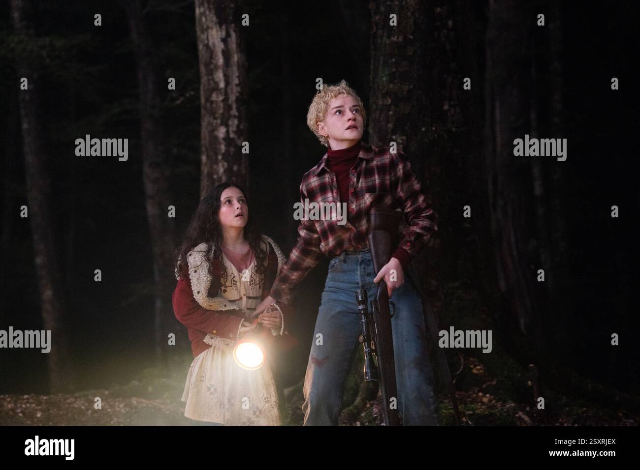 Wolf Man (2025)Julia Garner as Charlotte Lovell Matilda Firth as Ginger ...