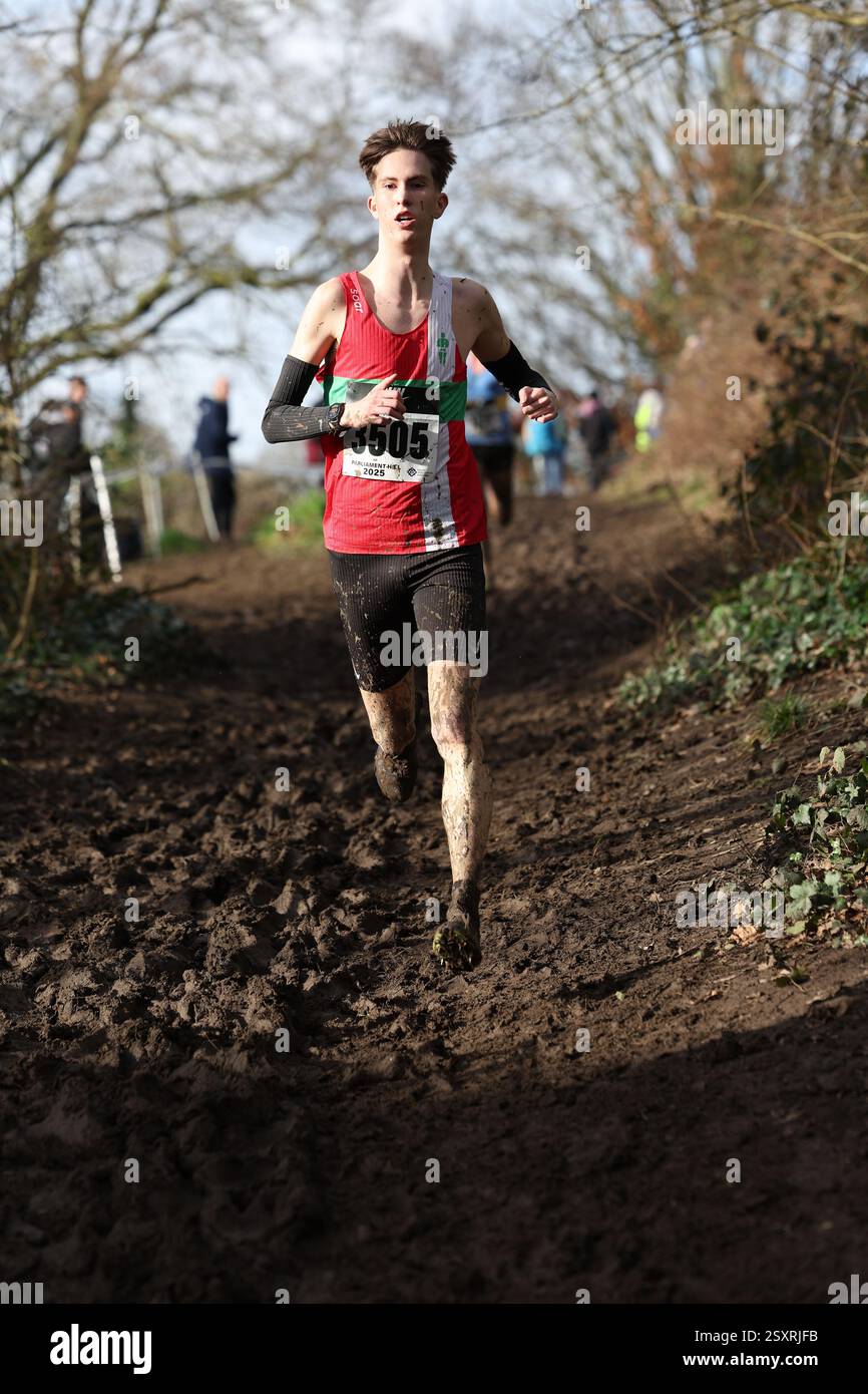 Matthew Pickering (1st) , Aldershot Farnham & District in the Junior Men's race at the English ...
