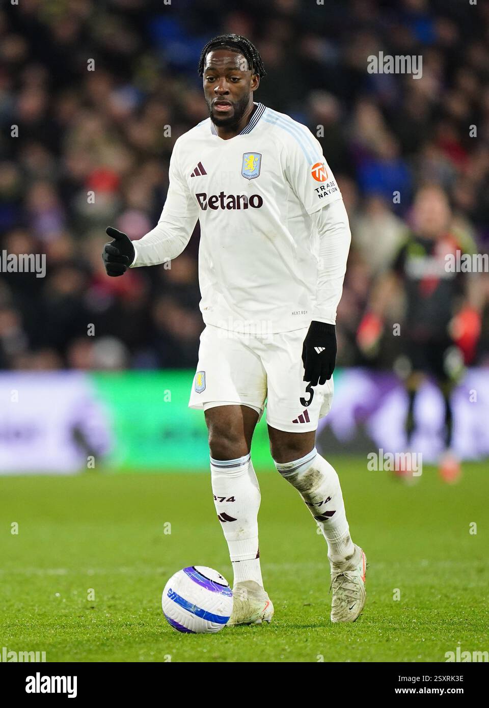 Aston Villa's Axel Disasi in action during the Premier League match at ...