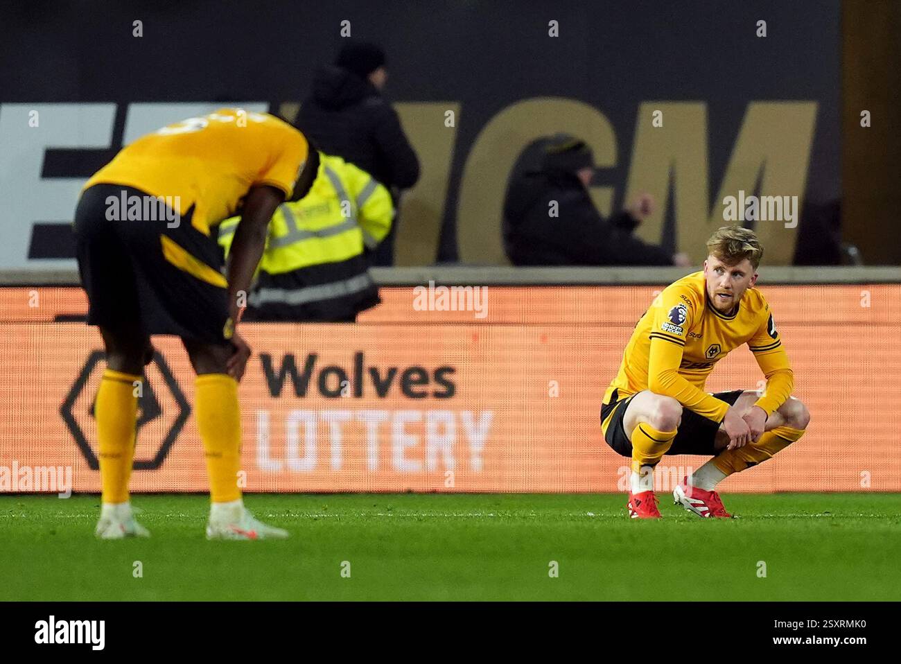 Wolverhampton Wanderers' Tommy Doyle after the final whistle of the ...