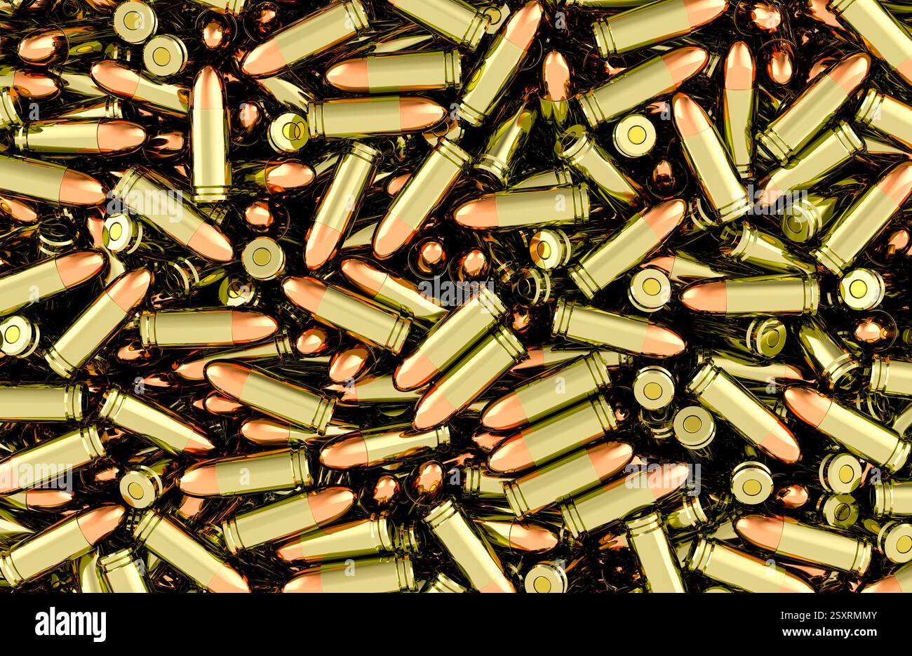 Pistol bullets background, wallpaper. 3D rendering Stock Photo - Alamy