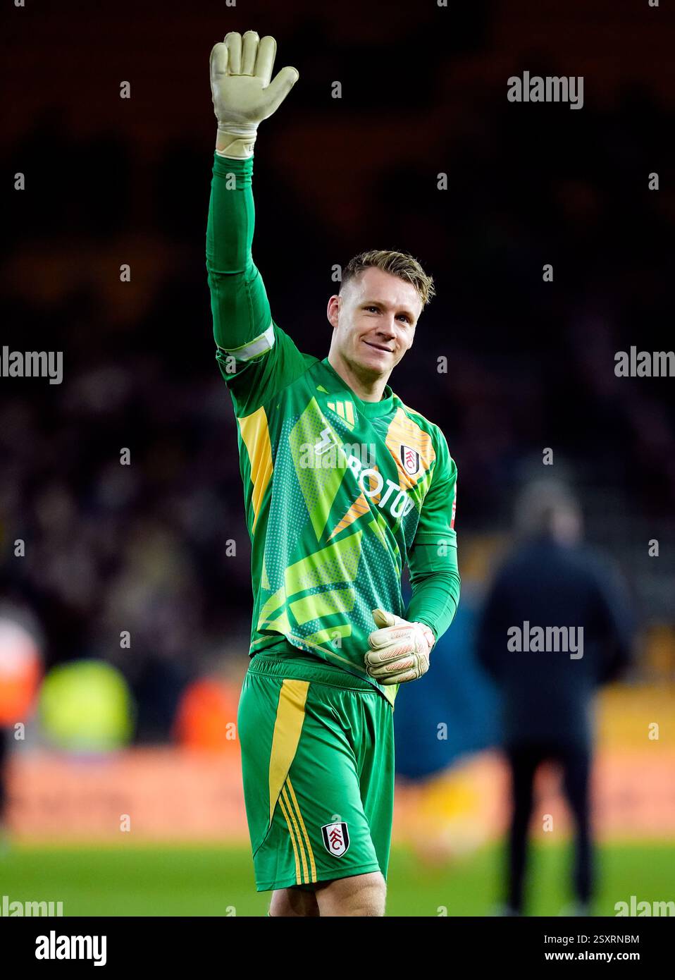 Fulham goalkeeper Bernd Leno after the final whistle of the Premier ...