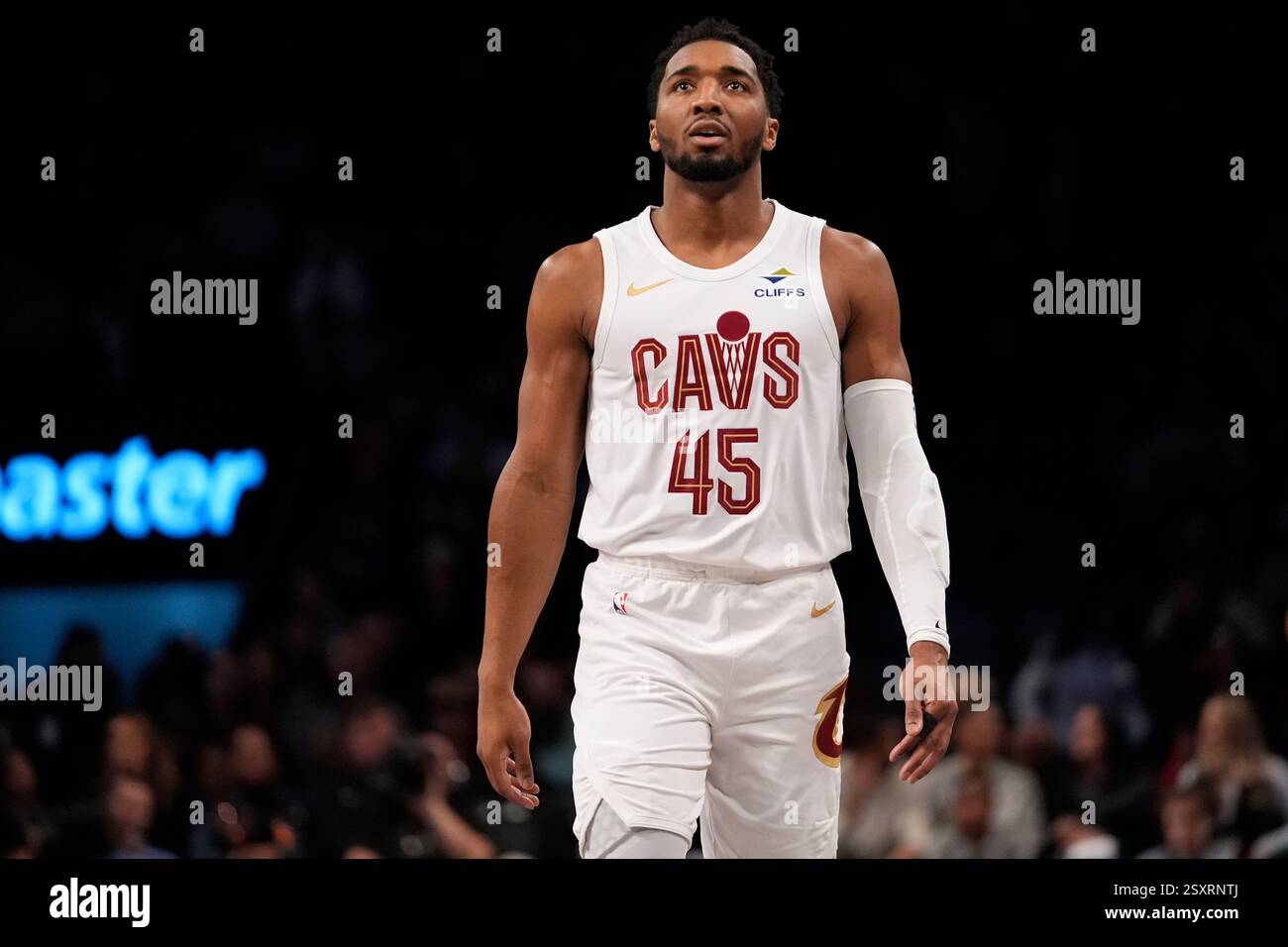 Cleveland Cavaliers' Donovan Mitchell during the first half of an NBA ...